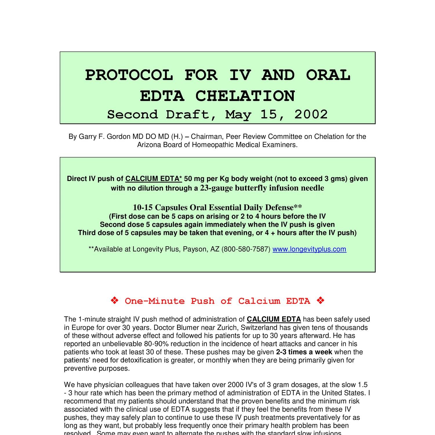 XXX EDTA IV and Oral Chelation Protocol.pdf | DocDroid