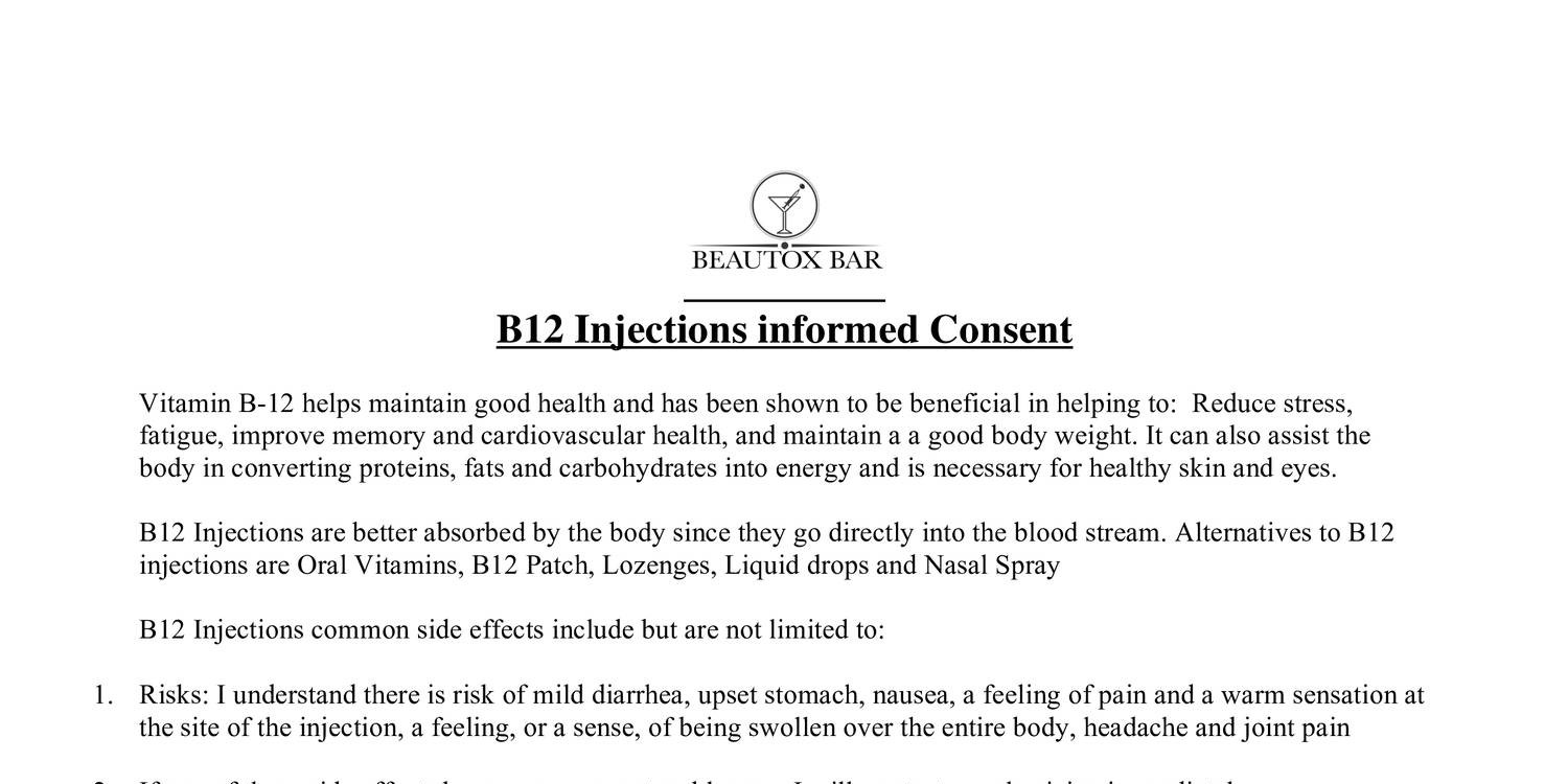 Design & Templates Stationery B12 Shot Consent Forms B12 Consent B12 ...