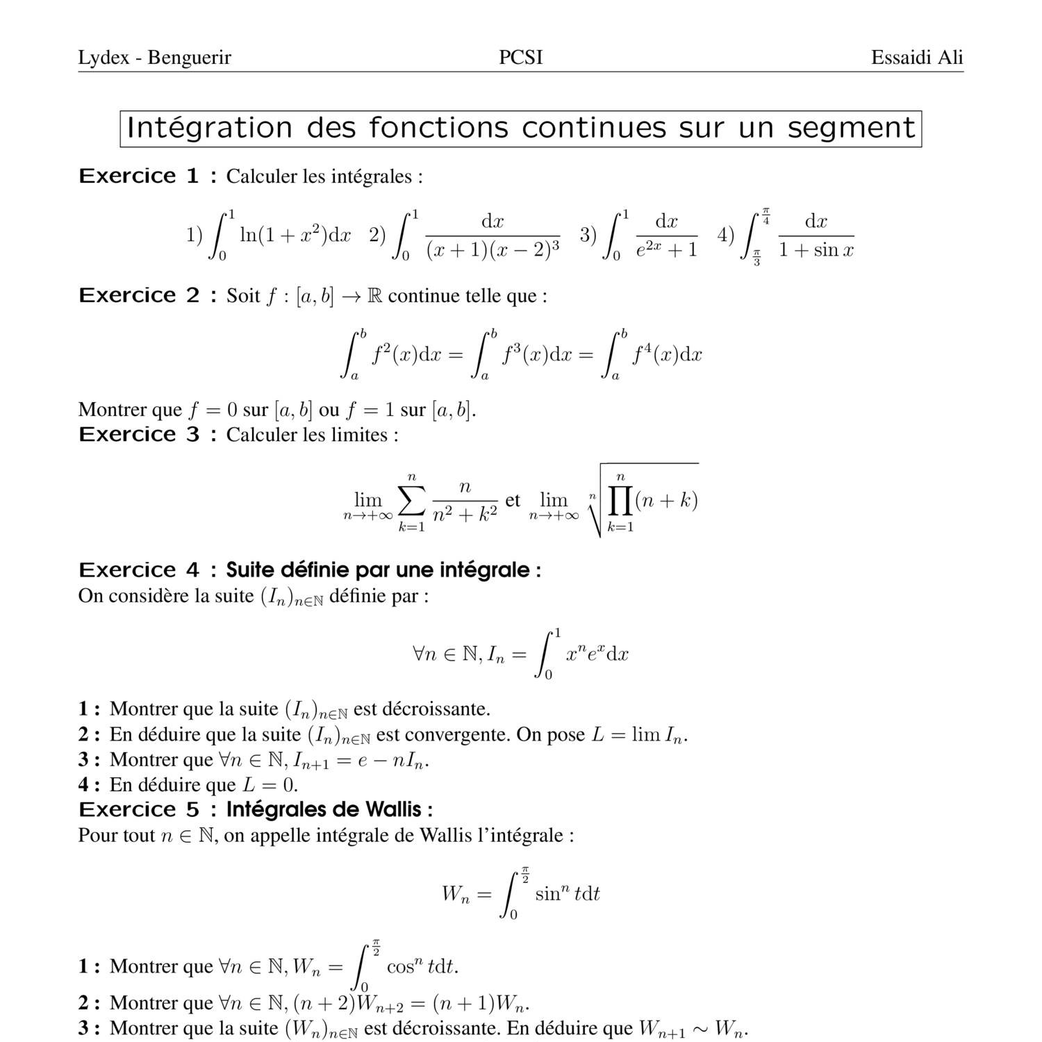 TD - Intégration des fonctions continues sur un segment.pdf | DocDroid