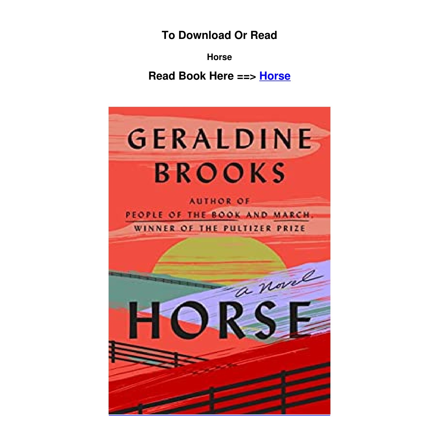 EPUB Download Horse by Geraldine Brooks.pdf | DocDroid