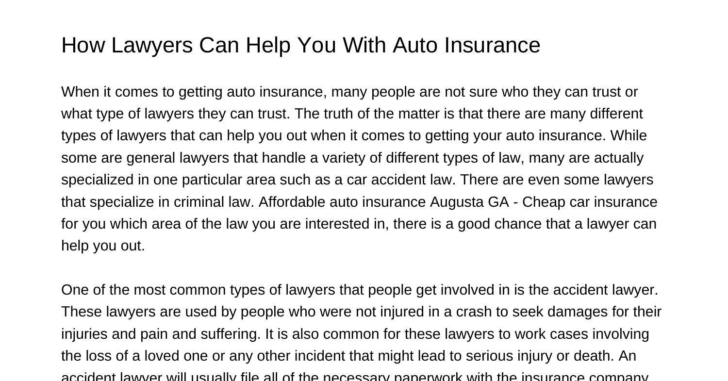 How Lawyers Can Help You With Auto Insurancephnbe.pdf.pdf | DocDroid