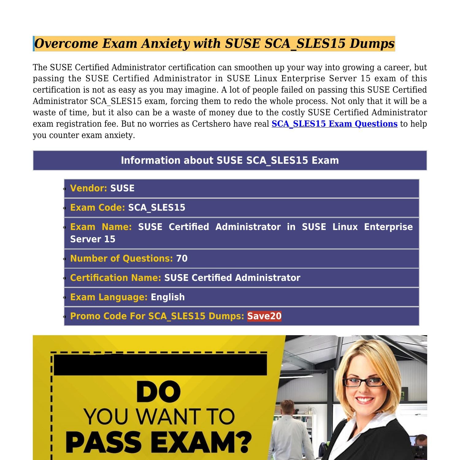 SUSE SCA_SLES15 Dumps - To Improve Your Test Score [Updated_2023].pdf ...