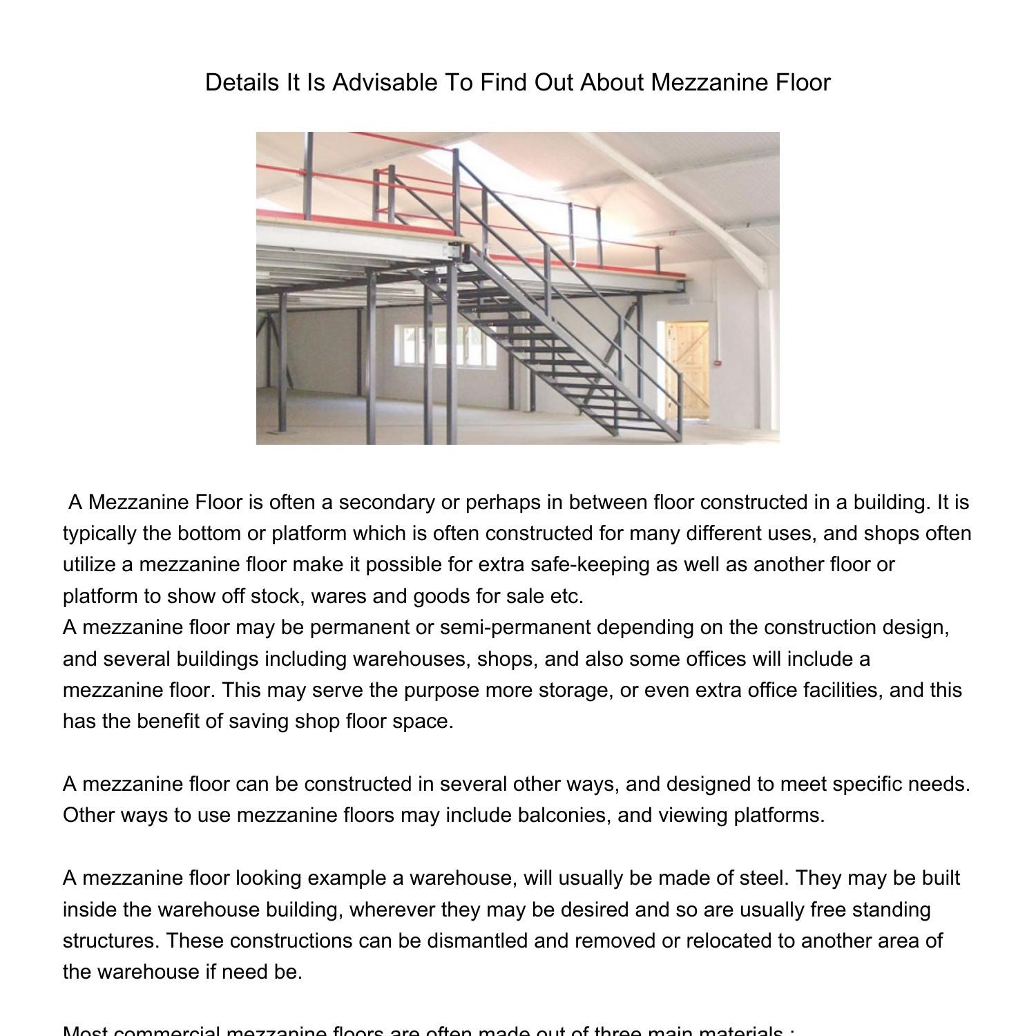 DetailsItIsAdvisableToFindOutAboutMezzanineFloor152.pdf | DocDroid
