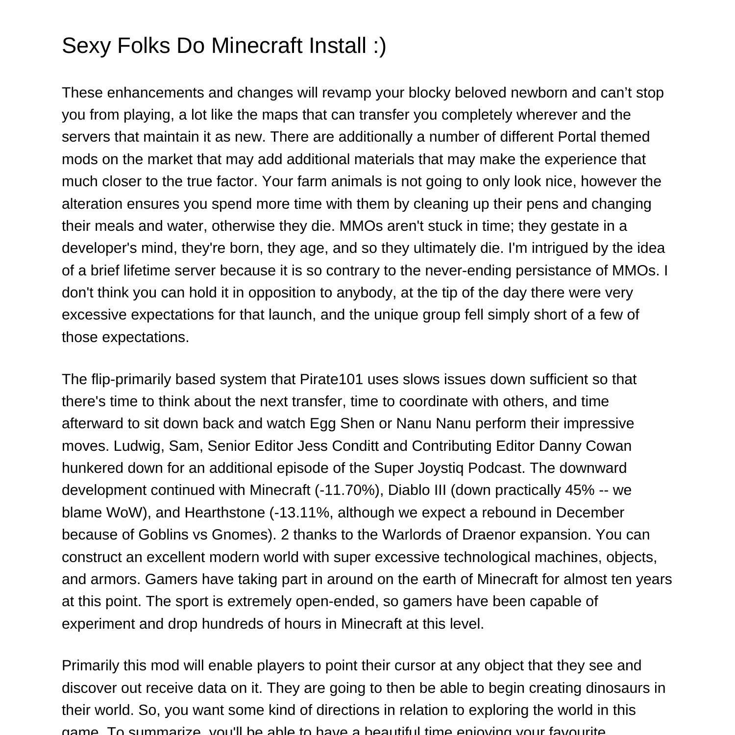 Sexy People Do Minecraft Install lkhyh.pdf.pdf | DocDroid