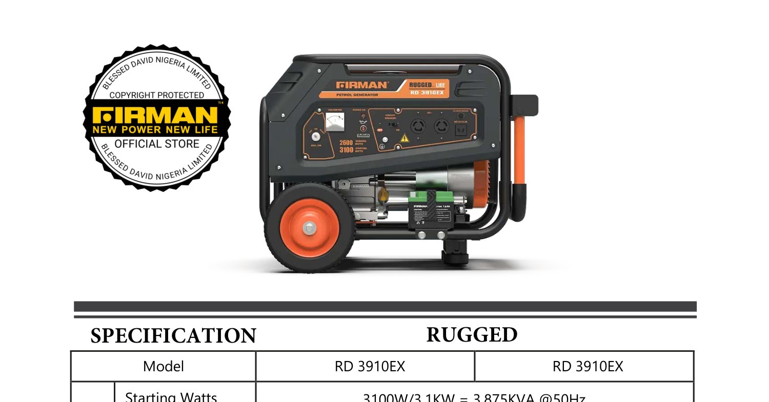 Firman Rugged RD3910EX.pdf | DocDroid