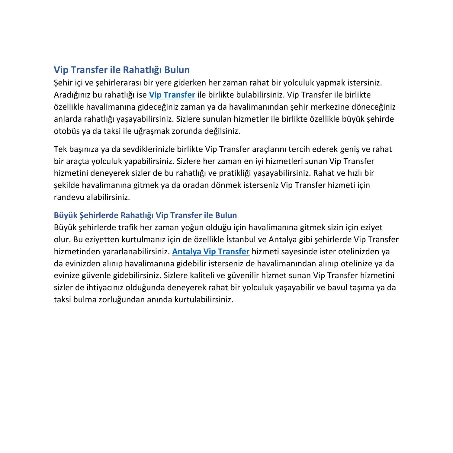 Vip Transfer ile Rahatlığı Bulun.pdf | DocDroid