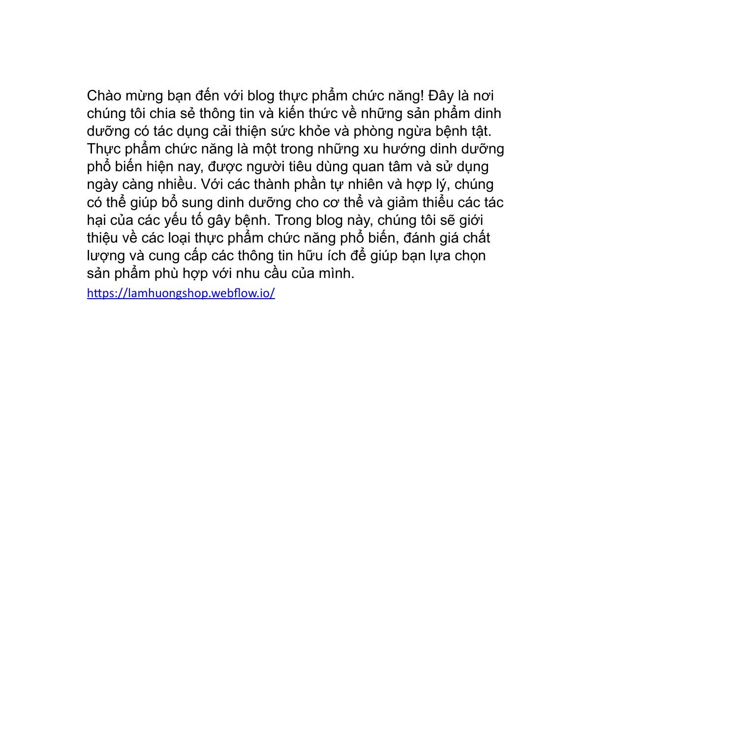 Blog Thực phẩm chức năng.rtf | DocDroid