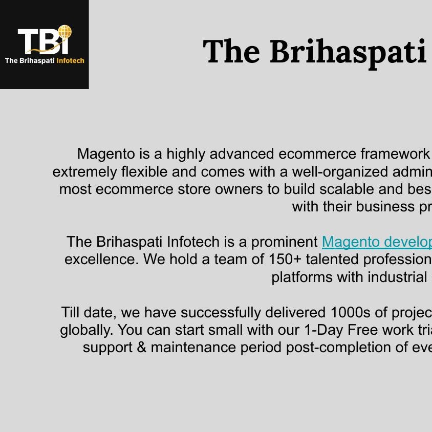 Magento Development Company The Brihaspati Infotech Pdf Docdroid