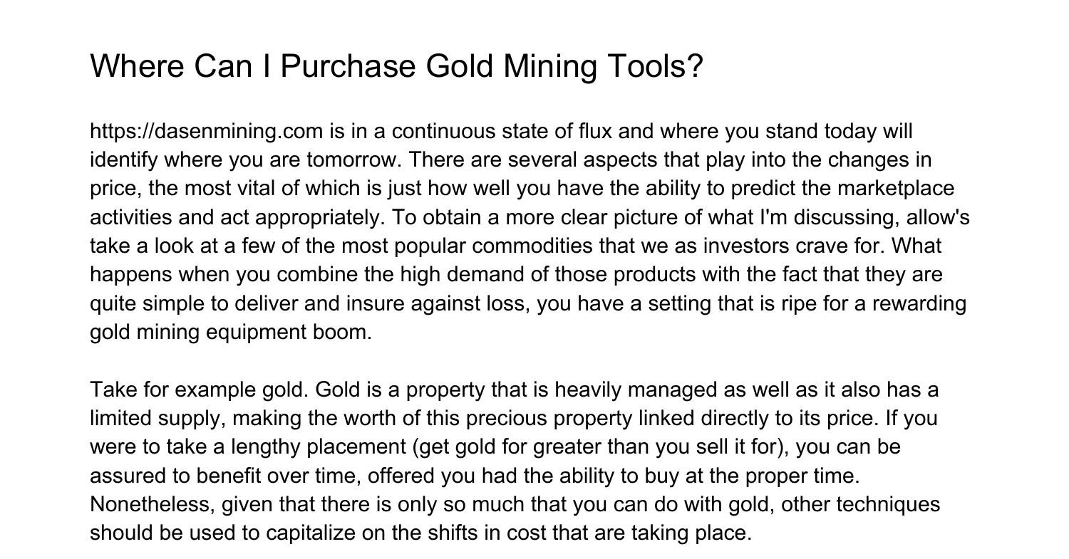 Where Can I Get Gold Mining Toolsozqlv.pdf.pdf | DocDroid