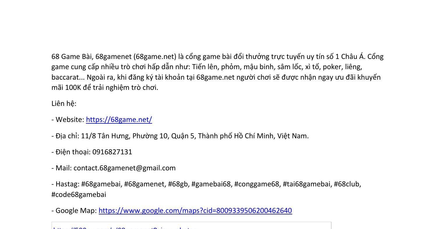 68 Game Bài.docx | DocDroid