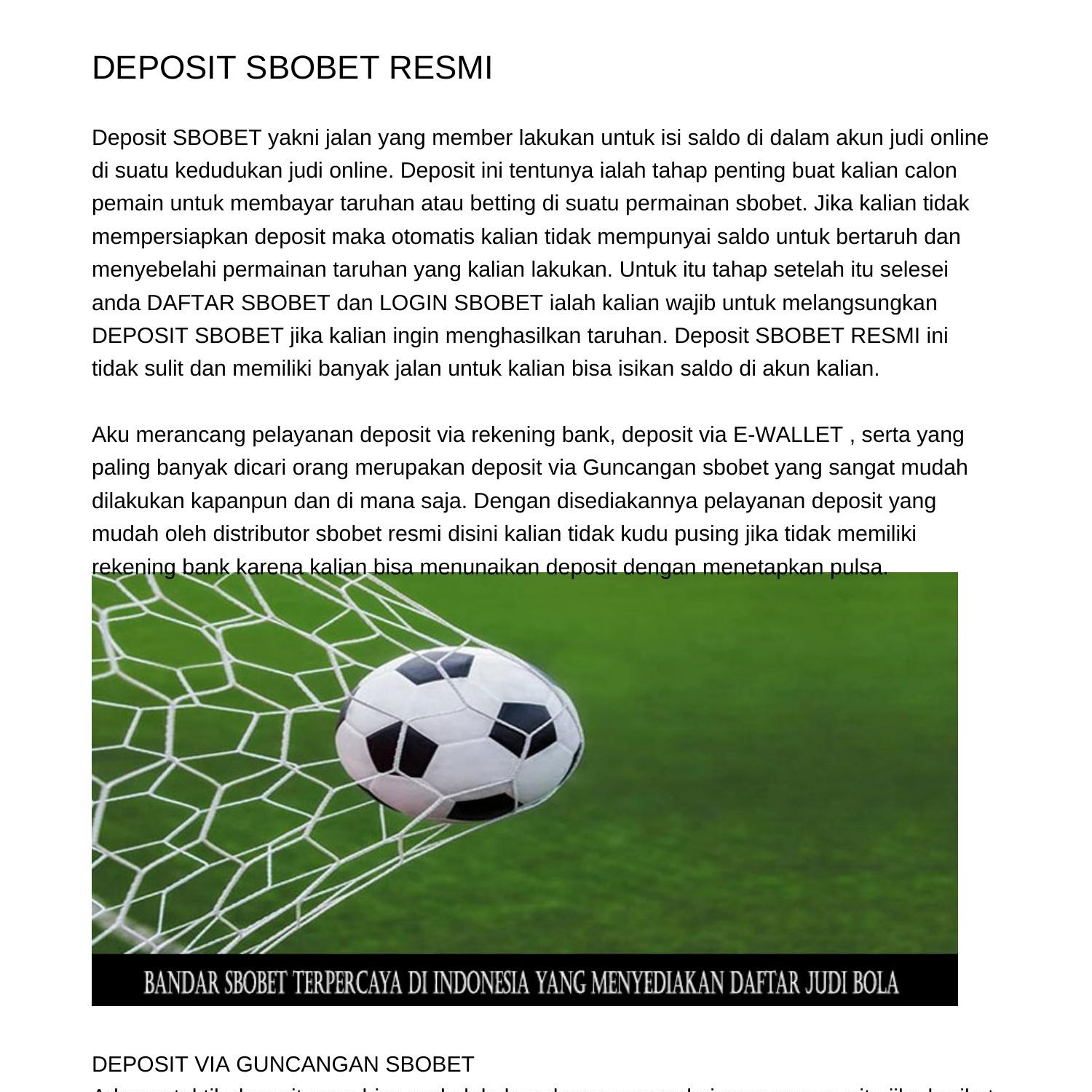 DEPOSIT SBOBET RESMIvhohy.pdf.pdf | DocDroid