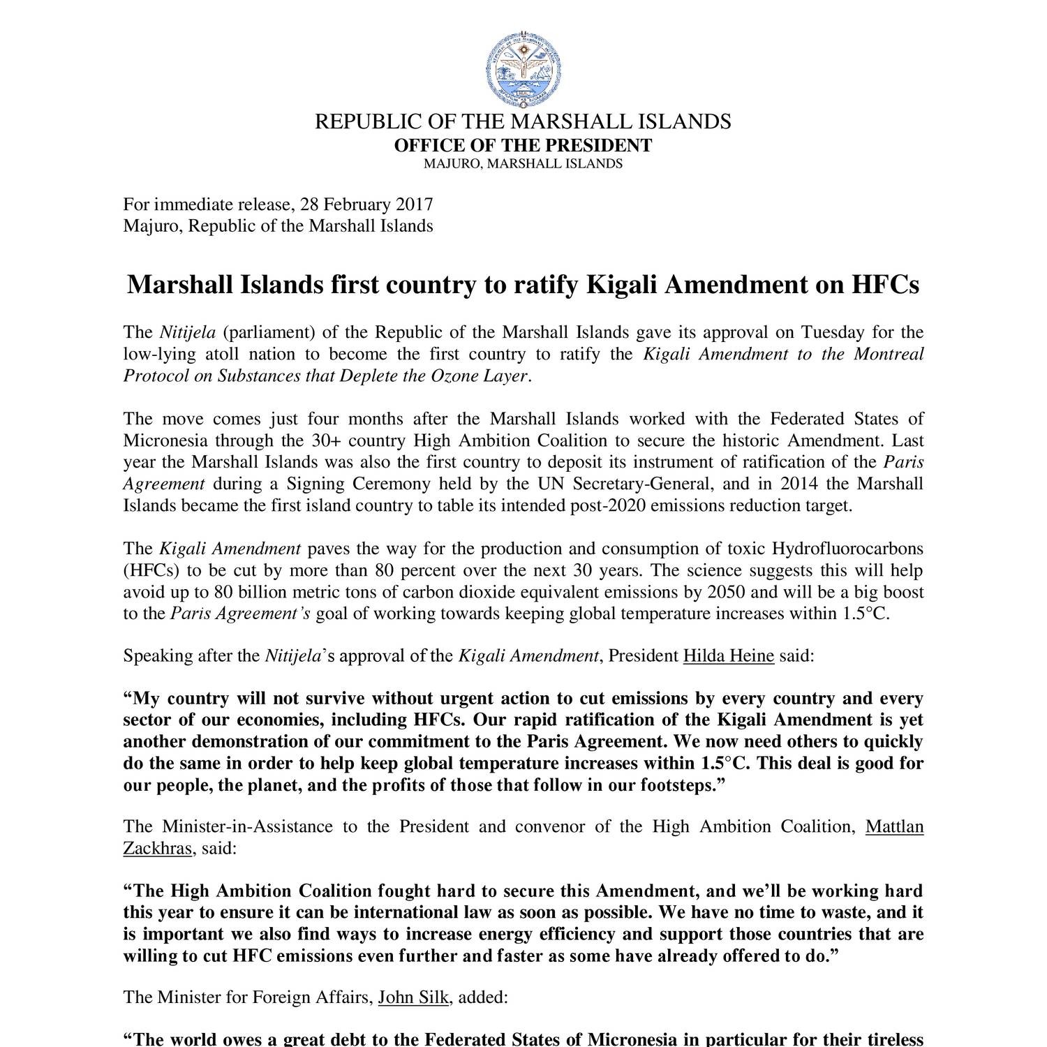 170228 RMI Kigali Amendment ratification release FINAL.pdf | DocDroid