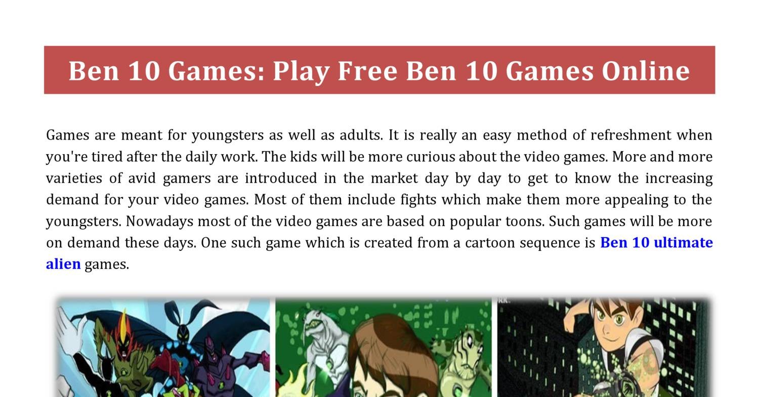 Ben 10 Ultimate Alien Pdf Docdroid