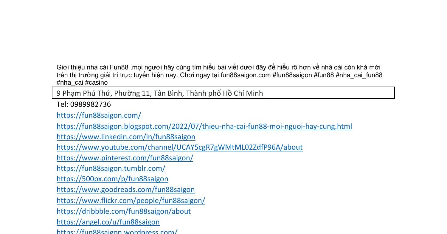 Giới thiệu nhà cái Fun88.docx | DocDroid