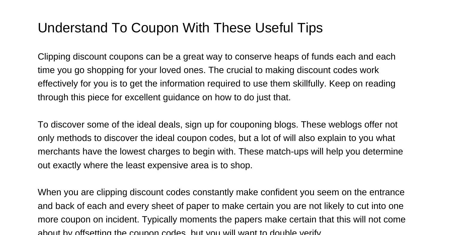 Understand To Coupon With These Helpful Guidelinespoync.pdf.pdf | DocDroid