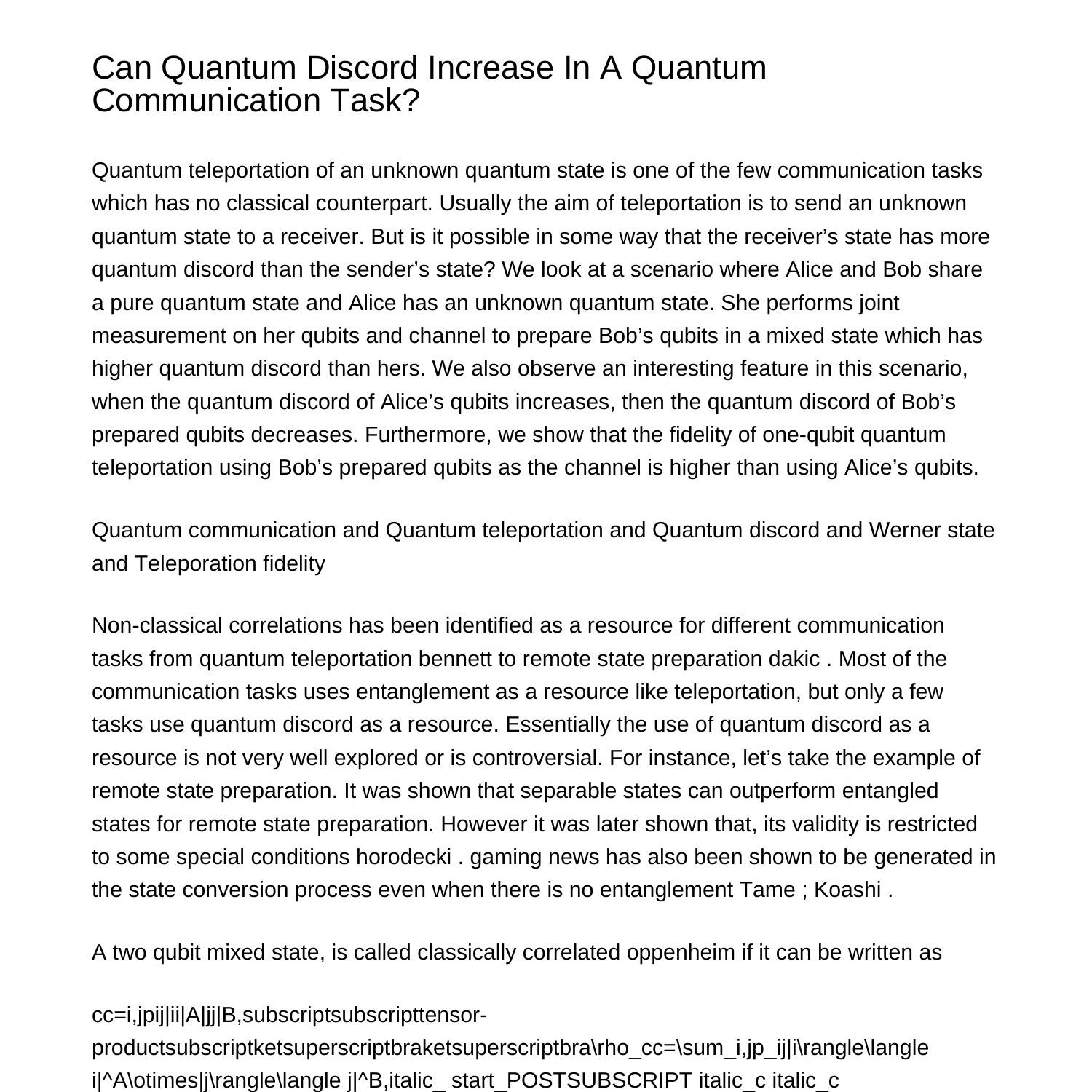 Can Quantum Discord Increase In A Quantum Communication Taskpcfwl.pdf.pdf | DocDroid