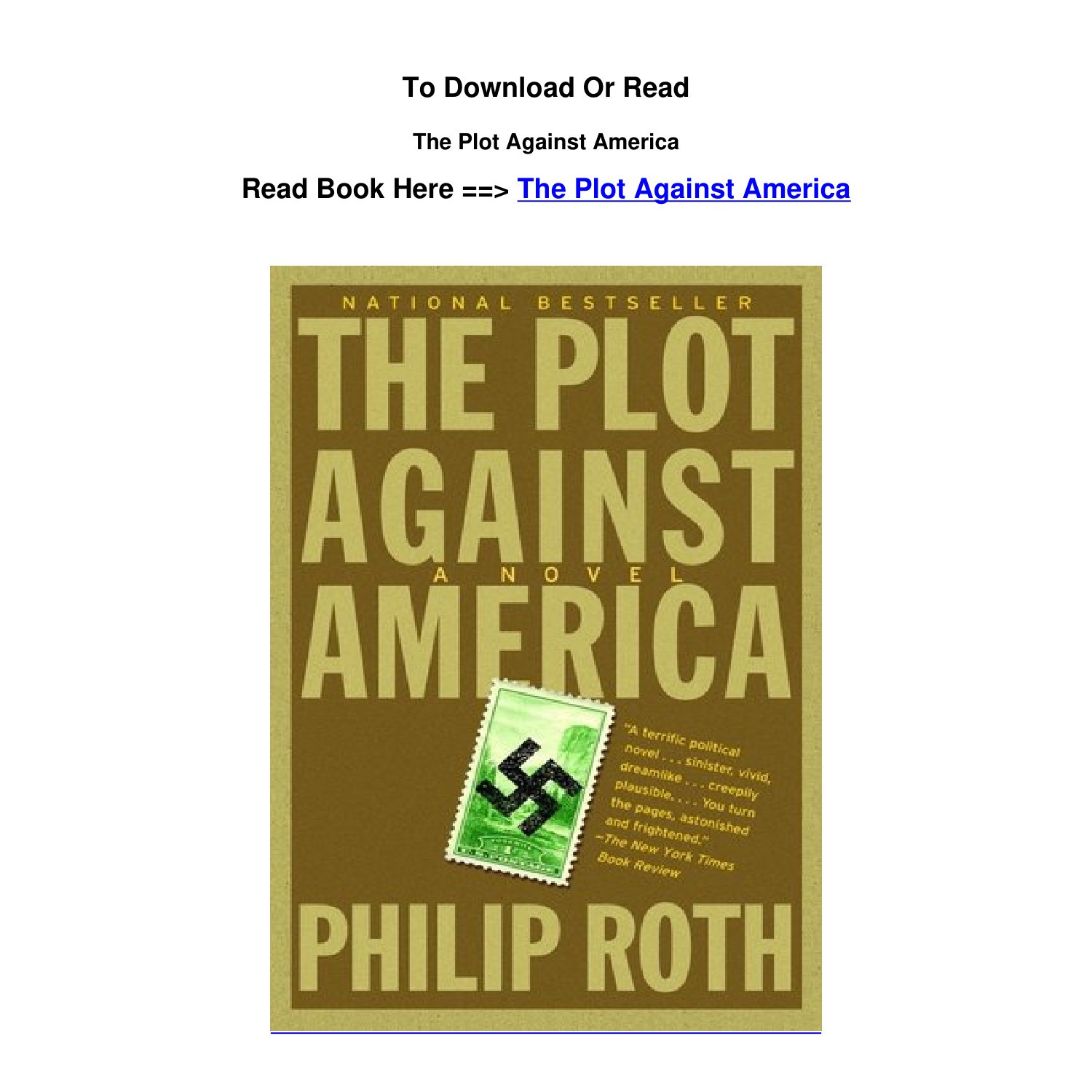 DOWNLOAD epub The Plot Against America By Philip Roth.pdf | DocDroid