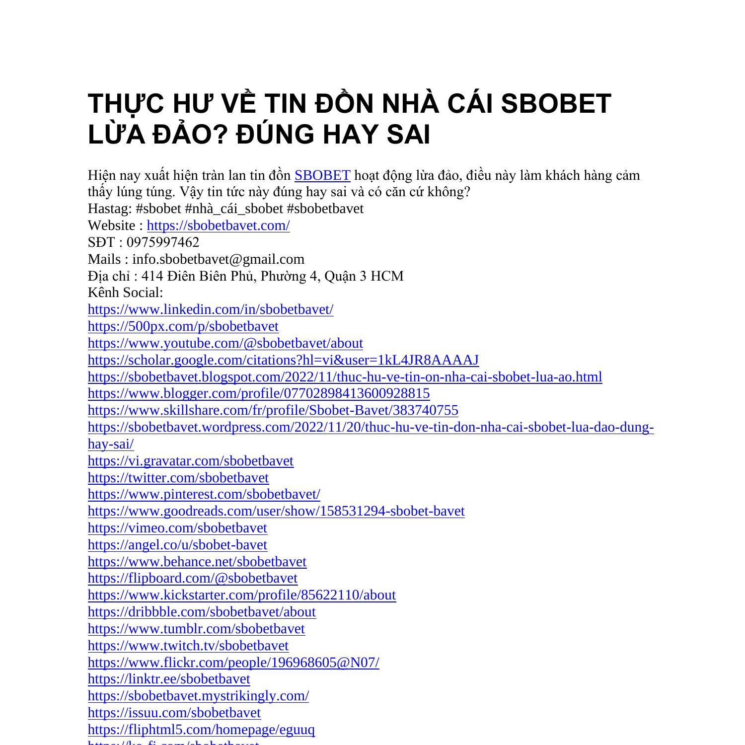 SBOBET.docx | DocDroid