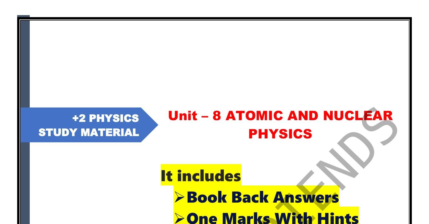 12th Physics Unit 8 Study Materials pdf DocDroid