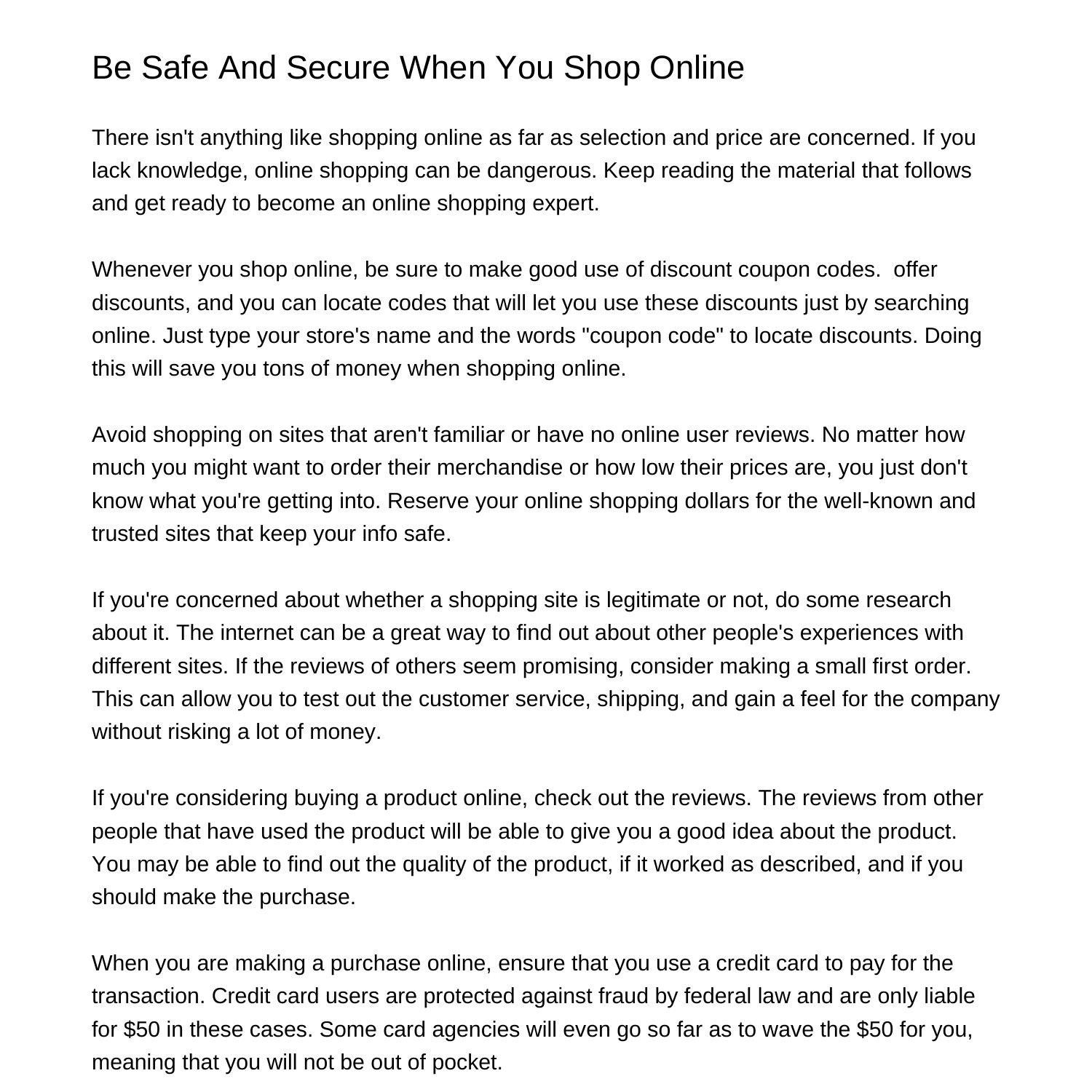 Be Safe And Secure When You Shop Onlinehbfze.pdf.pdf | DocDroid