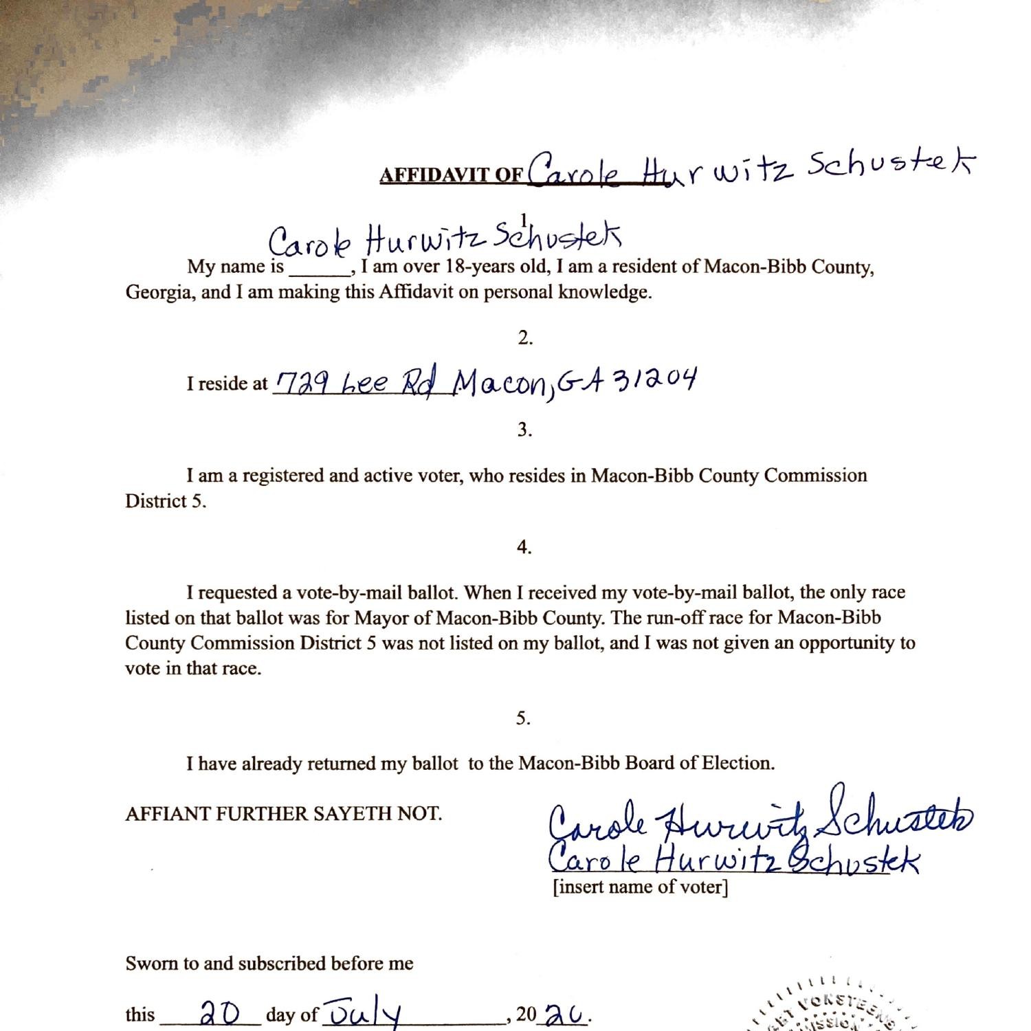 Schustek Affidavit.pdf | DocDroid