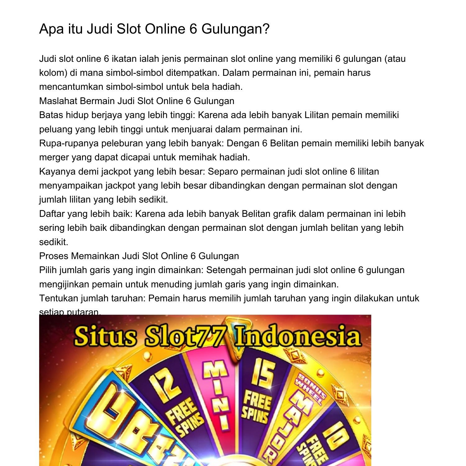Apa itu Judi Slot Online 6 Gulunganxissh.pdf.pdf | DocDroid
