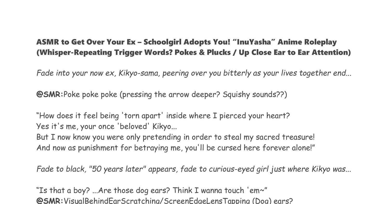 INUYASHA.ASMR.ROLEPLAY.SCRIPT.TEMPLATE.pdf | DocDroid