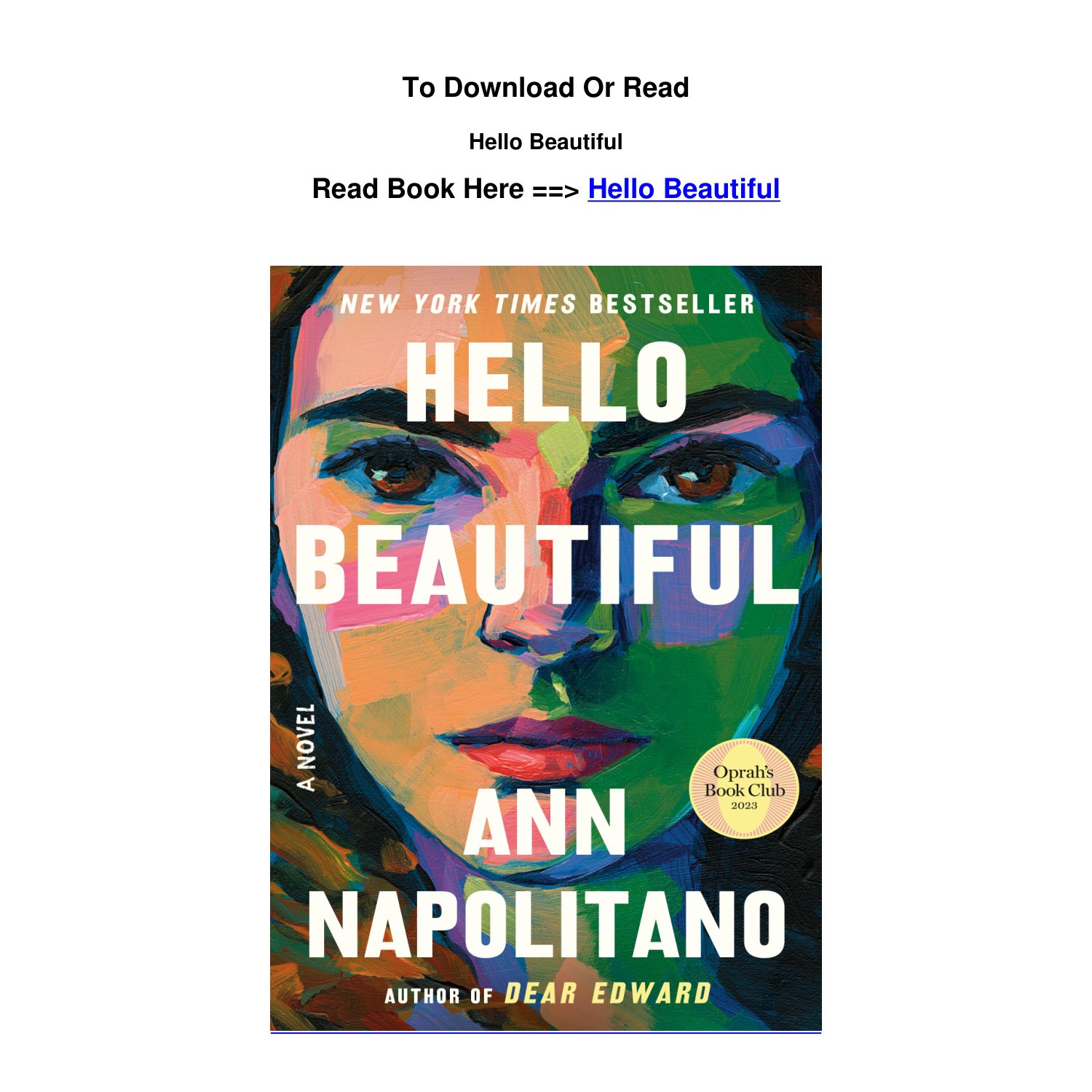 Download epub Hello Beautiful By Ann Napolitano.pdf | DocDroid