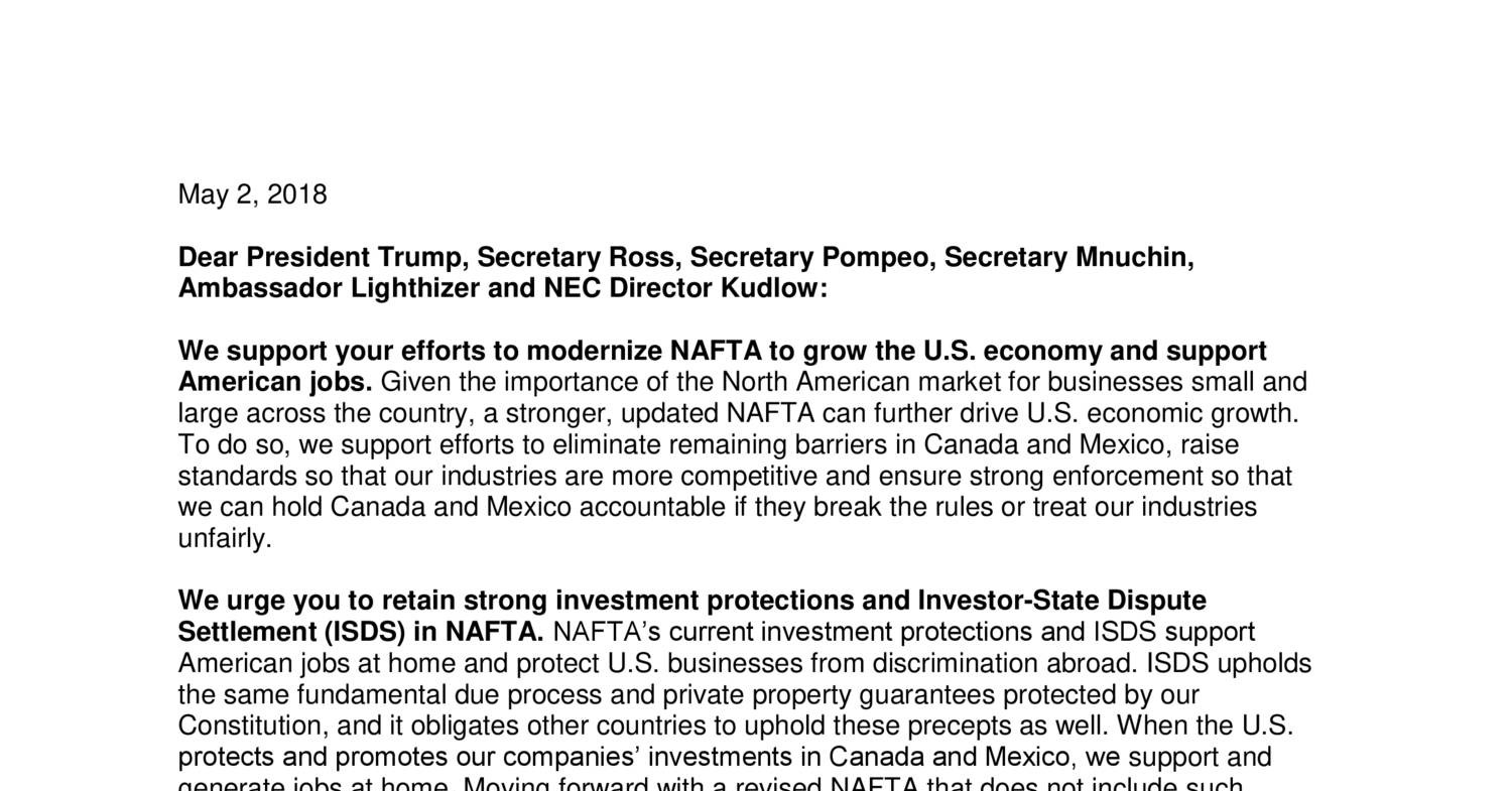 Associations NAFTA Letter to POTUS.pdf | DocDroid