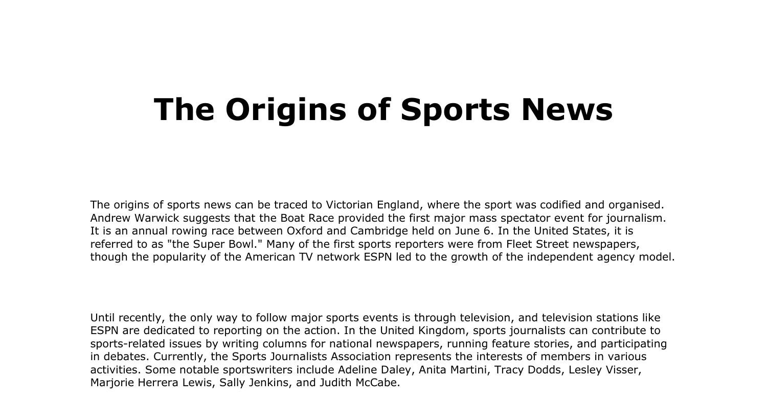 The origin of sports news.pdf | DocDroid