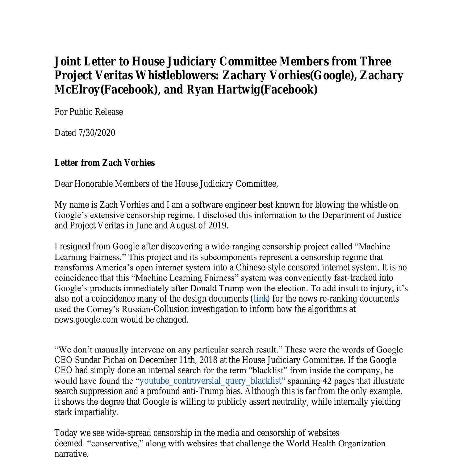 Final Version Joint Letter to Congress from Three Whistleblowers_A.docx ...