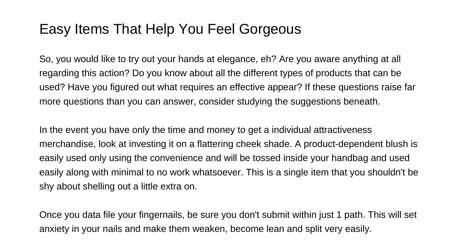 Easy Things That Help You Feel Gorgeousqbadu.pdf.pdf | DocDroid