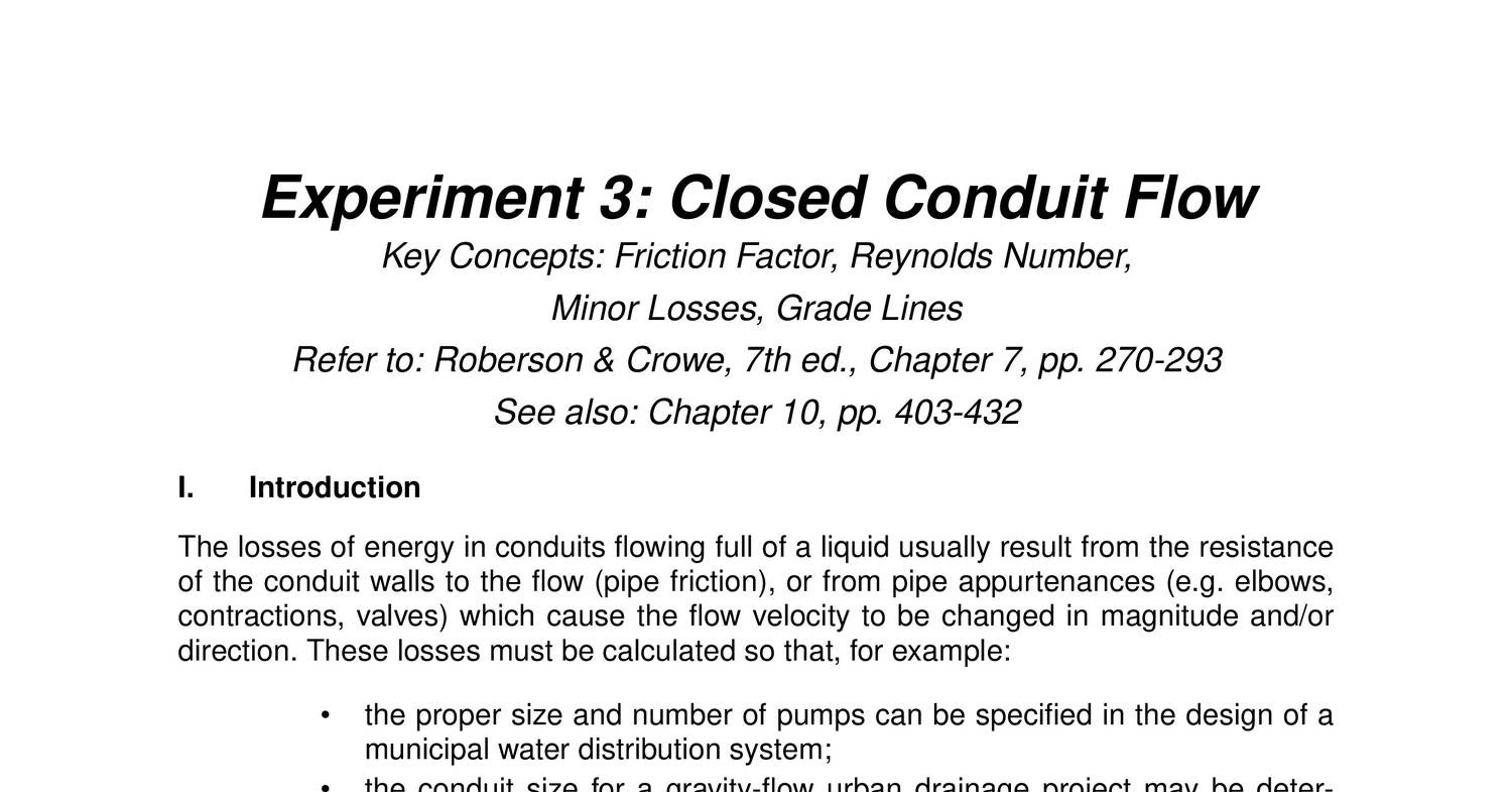 CLOSED CONDUIT FLOW.pdf | DocDroid