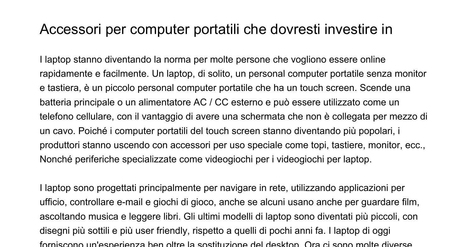 Accessori per computer portatili che dovresti investire inlzlno.pdf.pdf ...