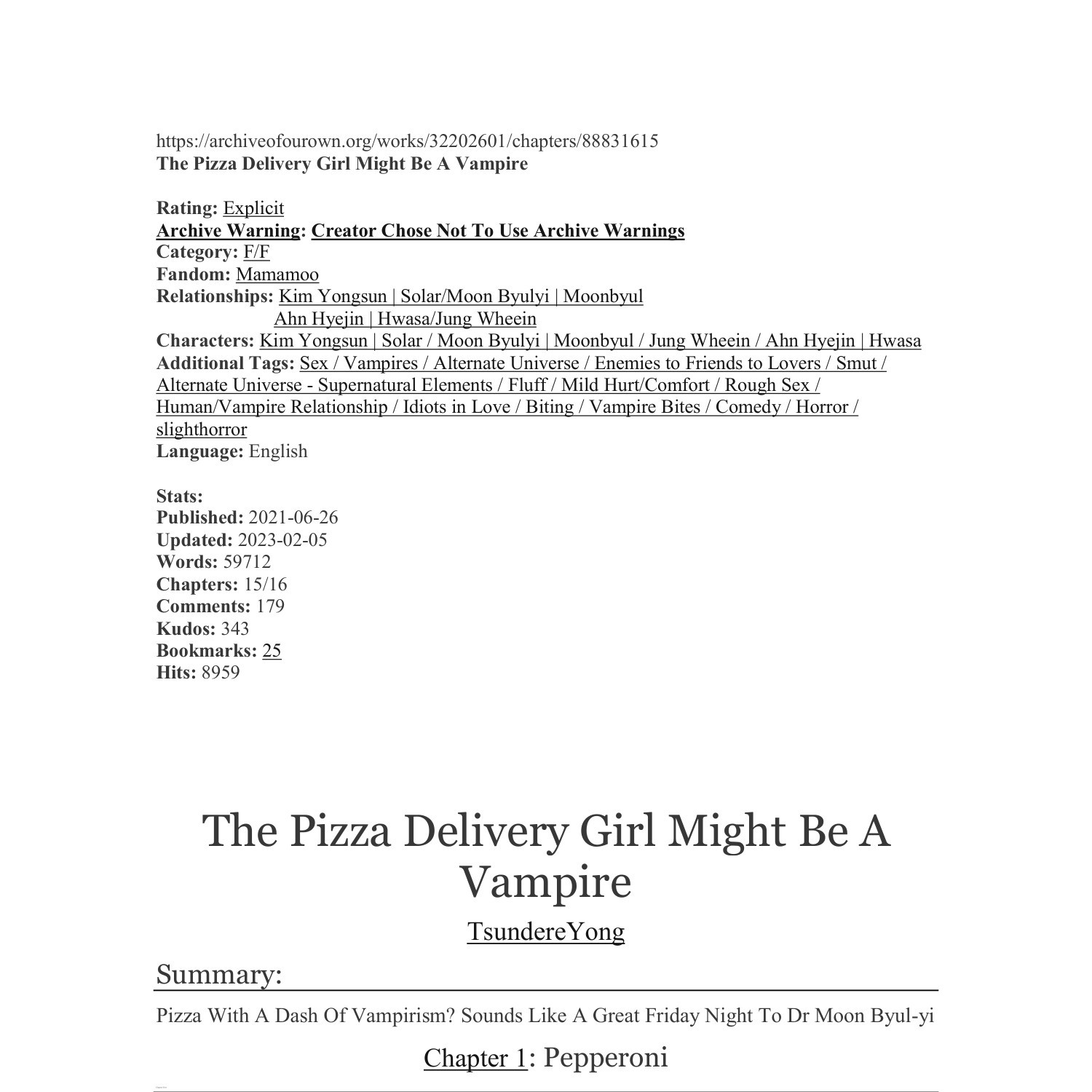 The Pizza Delivery Girl Might Be A Vampire by TsundereYong.pdf | DocDroid