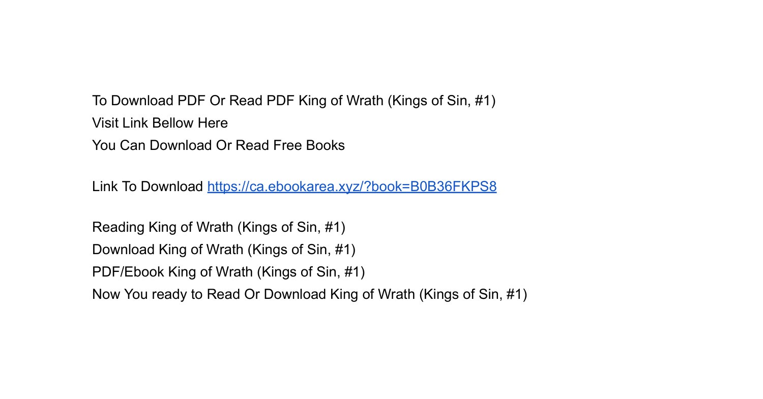 [PDF] DOWNLOAD King of Wrath (Kings of Sin, #1).pdf | DocDroid