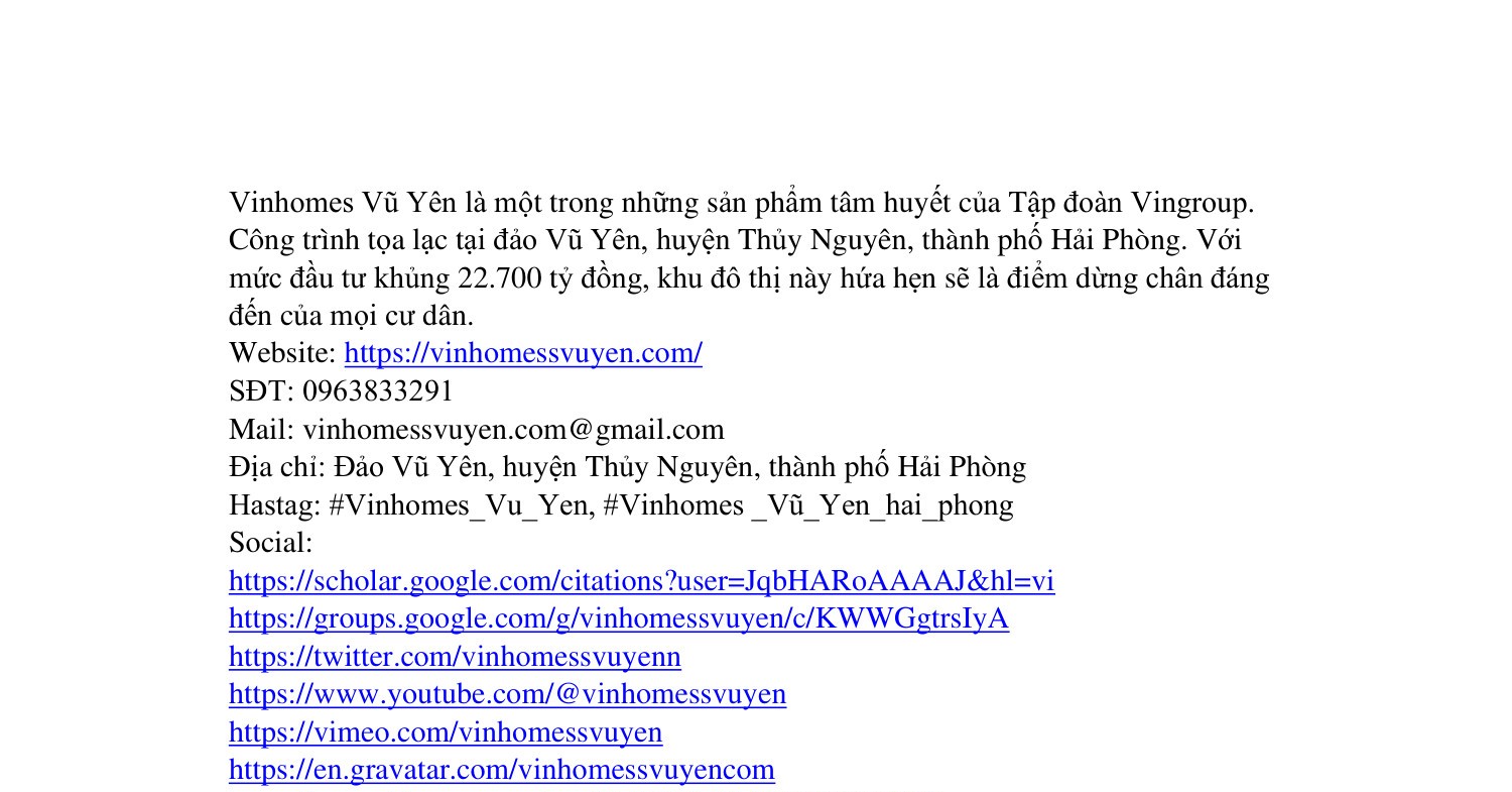 Vinhomes Vũ Yên là một trong những sản phẩm tâm hu.docx | DocDroid