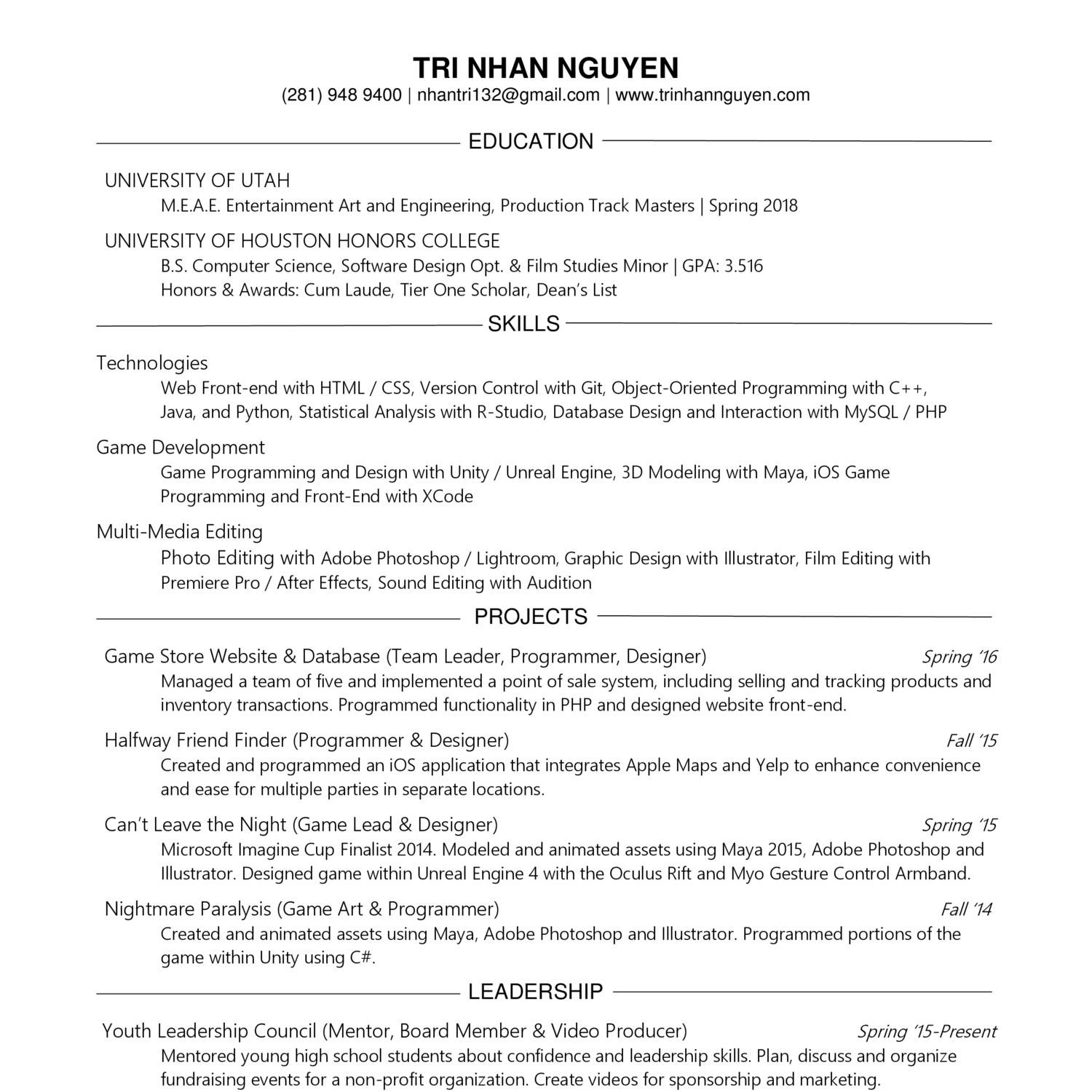 Tri Nguyen Resume.pdf | DocDroid