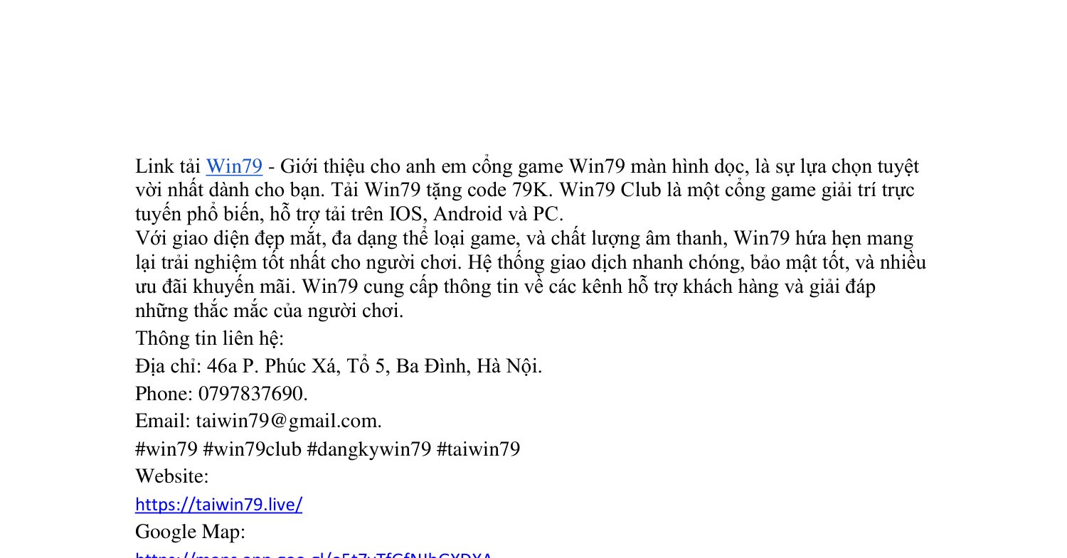 Win79 - Tất tần tật về cổng game Win79 uy tín 2023 - Tải Win79 live.docx | DocDroid