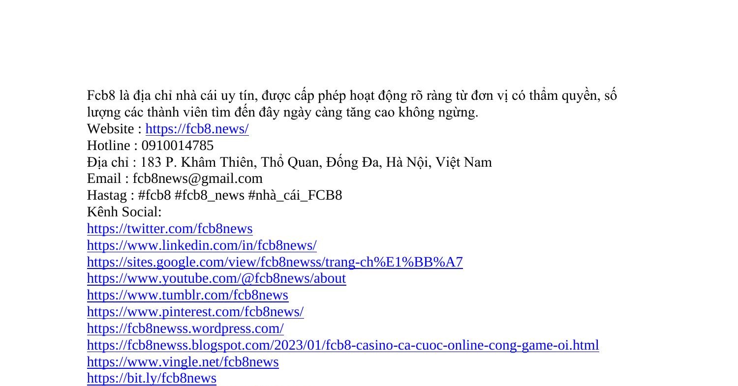 FCB8 ⚡️ Casino Cá Cược Online ⚡️ Cổng Game Đổi Thưởng Uy Tín 2023.docx | DocDroid