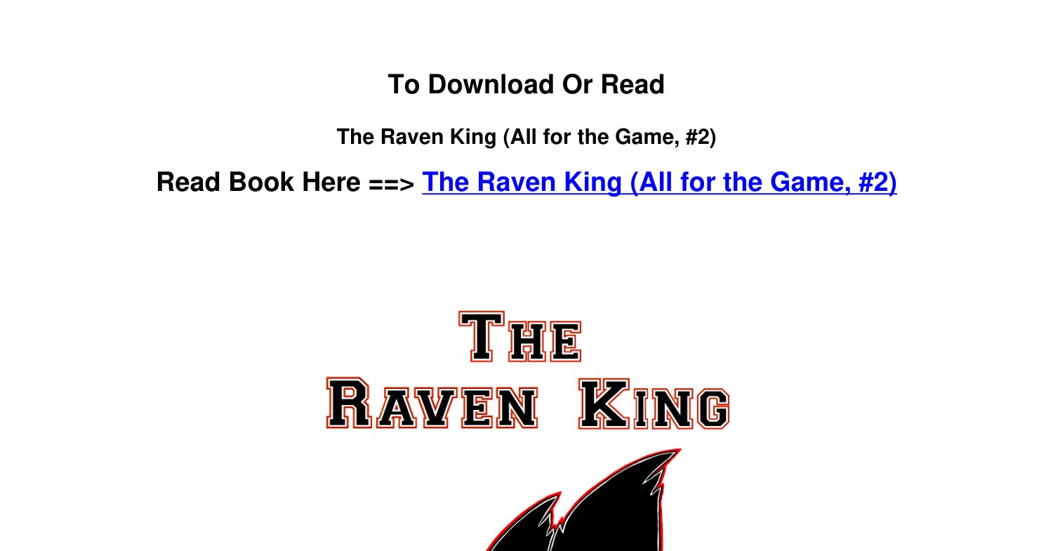 Pdf DOWNLOAD The Raven King All for the Game 2 BY Nora Sakavic.pdf | DocDroid