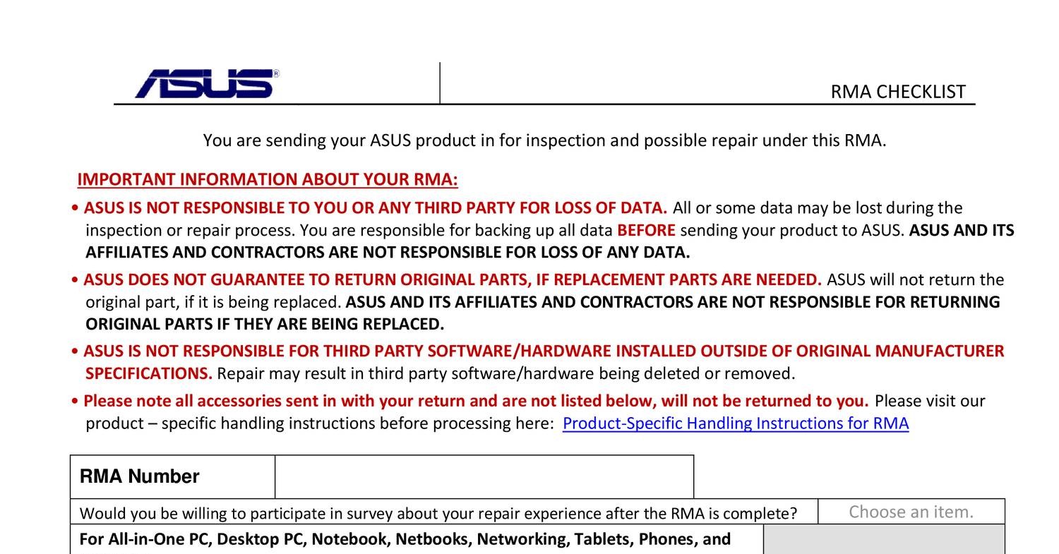 RMA CheckList.pdf | DocDroid