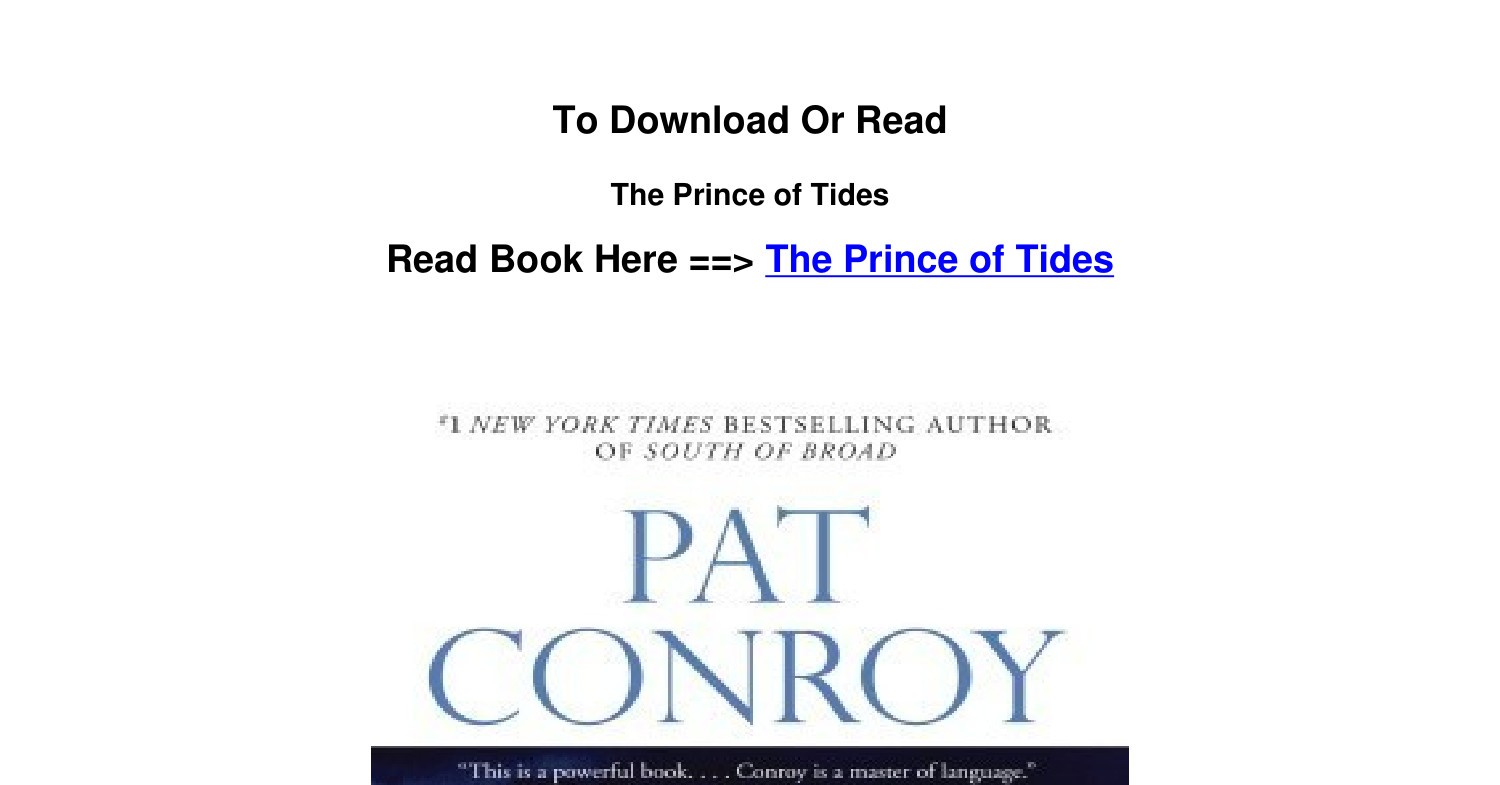 EPUB DOWNLOAD The Prince of Tides BY Pat Conroy.pdf | DocDroid