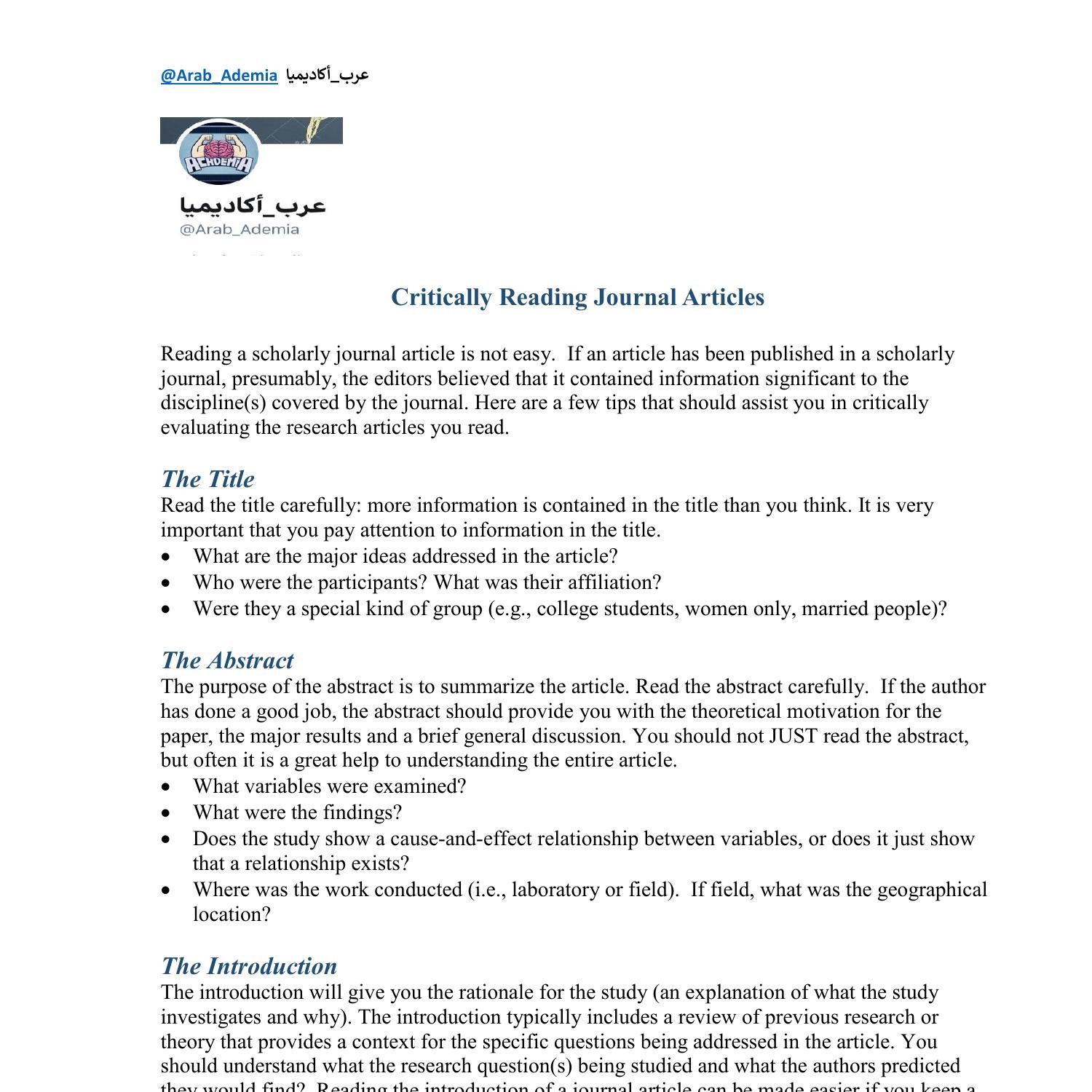 Critically Reading Journal Articles.pdf | DocDroid