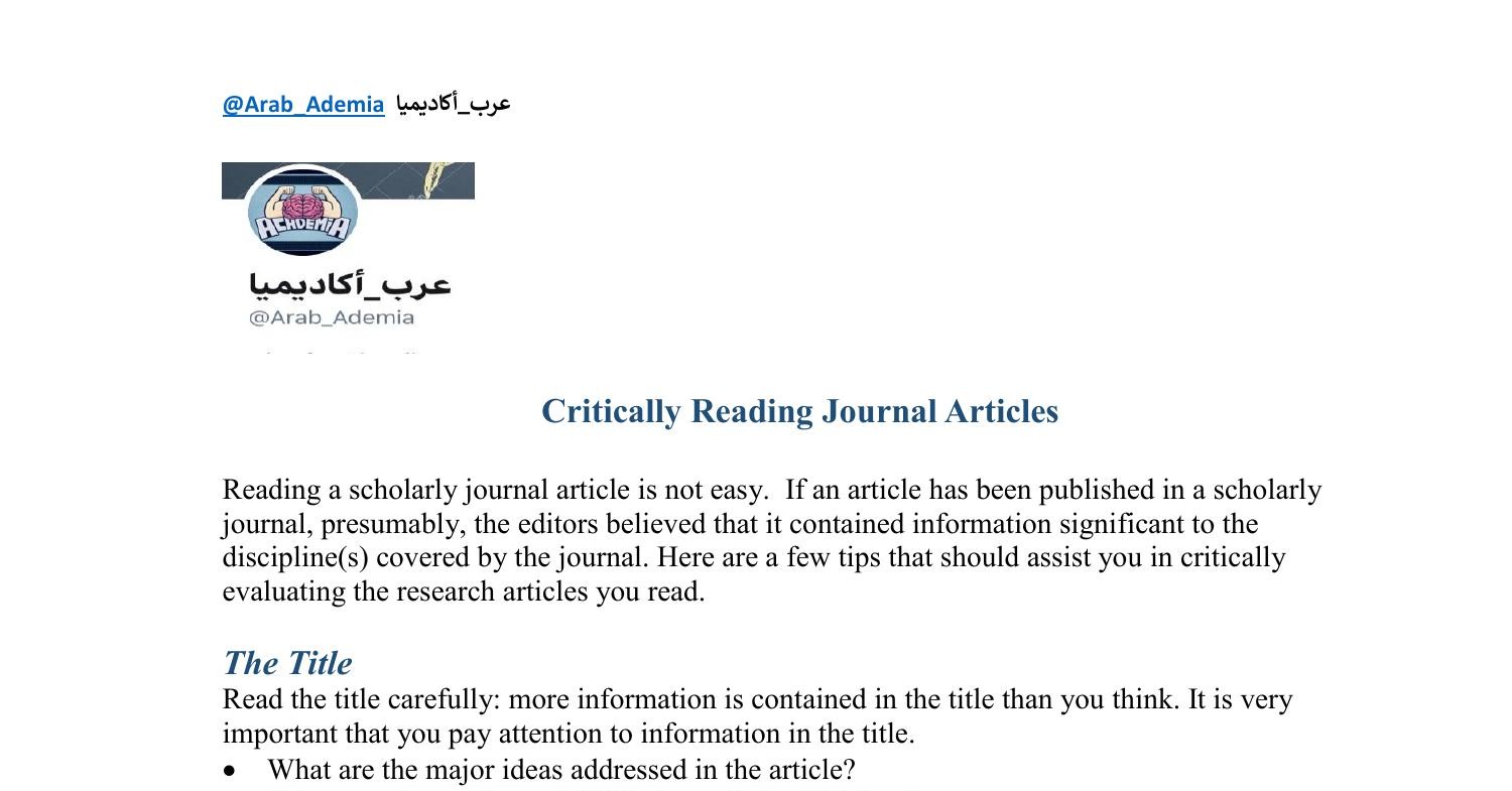 Critically Reading Journal Articles.pdf | DocDroid