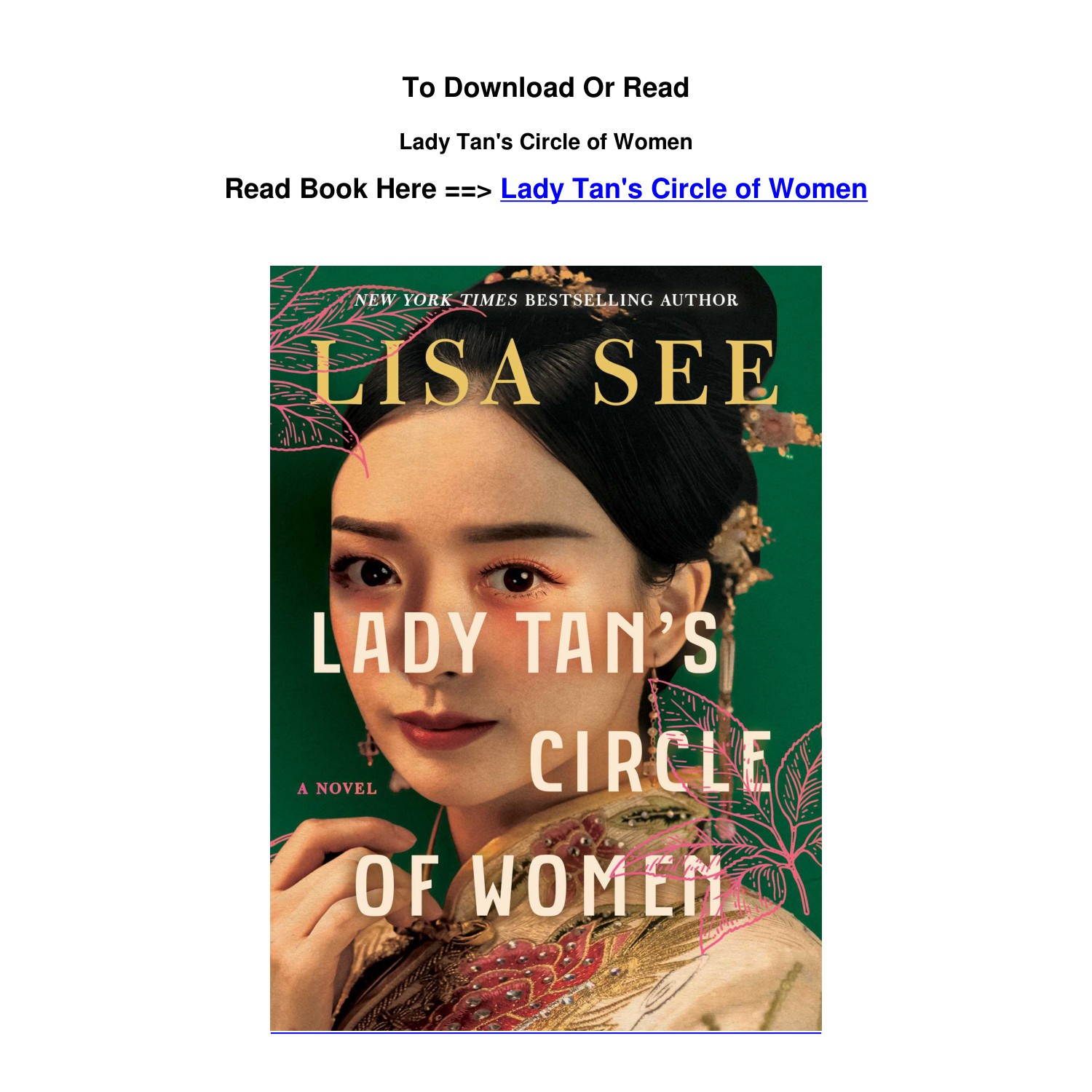 PDF Download Lady Tan s Circle of Women BY Lisa See.pdf | DocDroid