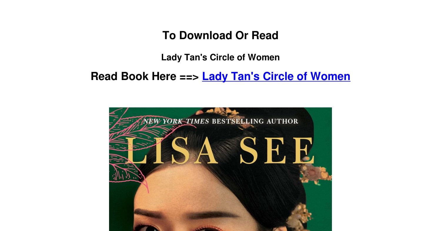 PDF Download Lady Tan s Circle of Women BY Lisa See.pdf | DocDroid