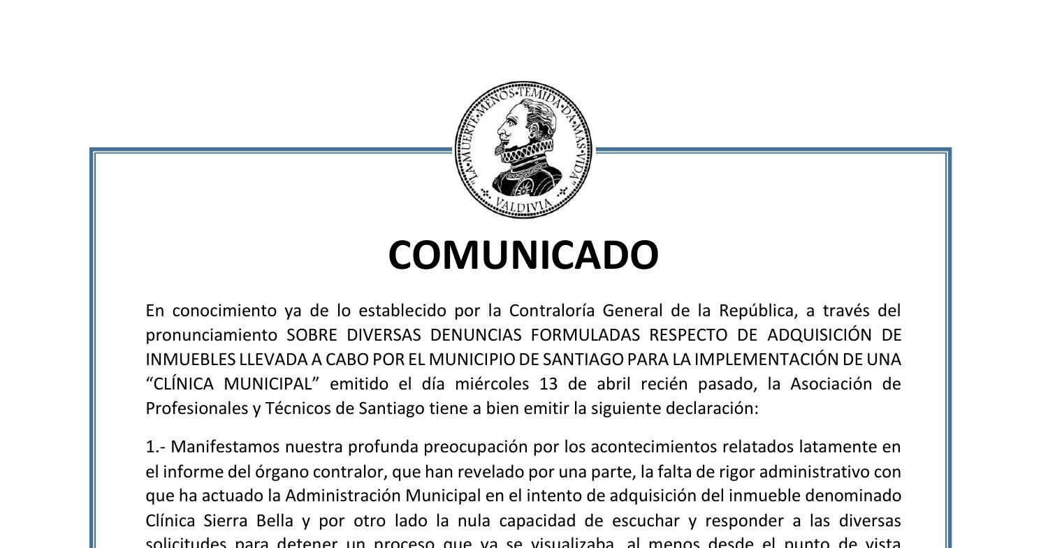 COMUNICADO_SITUACIÓN CLINICA SIERRA BELLA.pdf | DocDroid