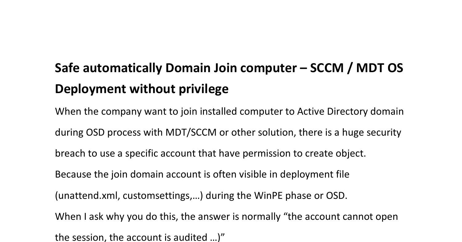 Safe Automatically Domain Join Computerpdf Docdroid