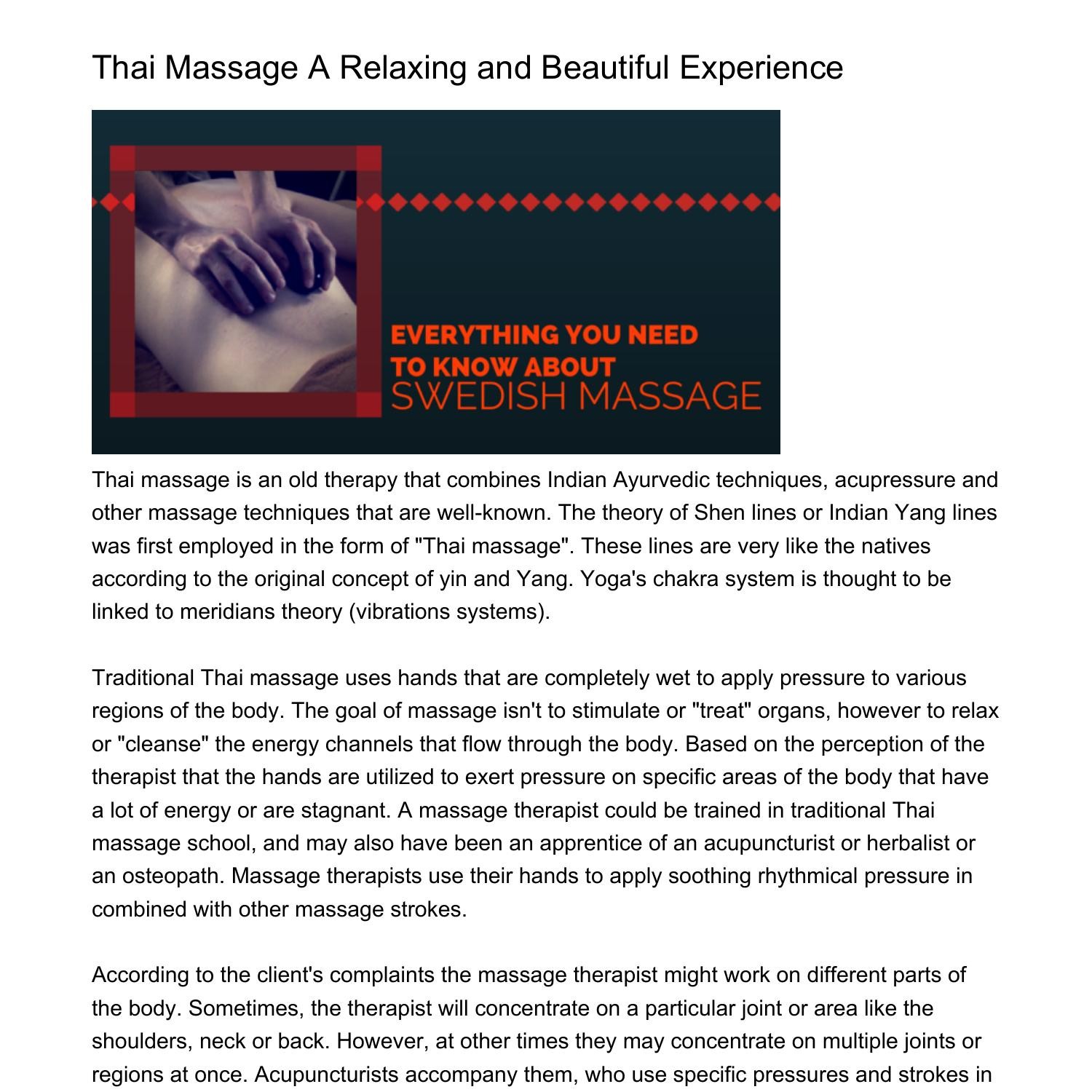 Thai Massage A Beautiful Relaxing Experienceyhgrf.pdf.pdf | DocDroid